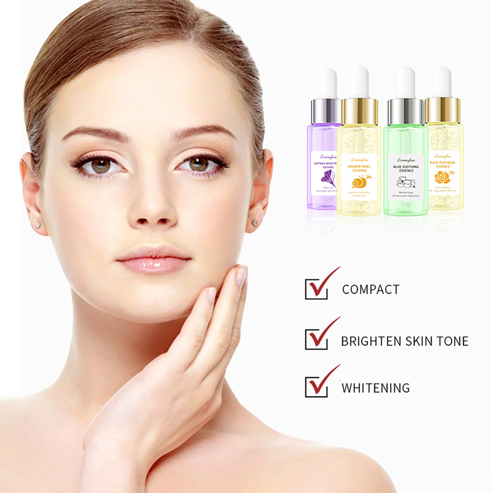 Facial 24k Gold Snail Moisturiser Cream Aloe Vera Rose Face Skin Care Essence Reduce Acne Whiten ...