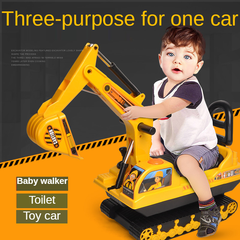 【COD】Big Size Excavator Toy car for kids children mega car ride Baby ...