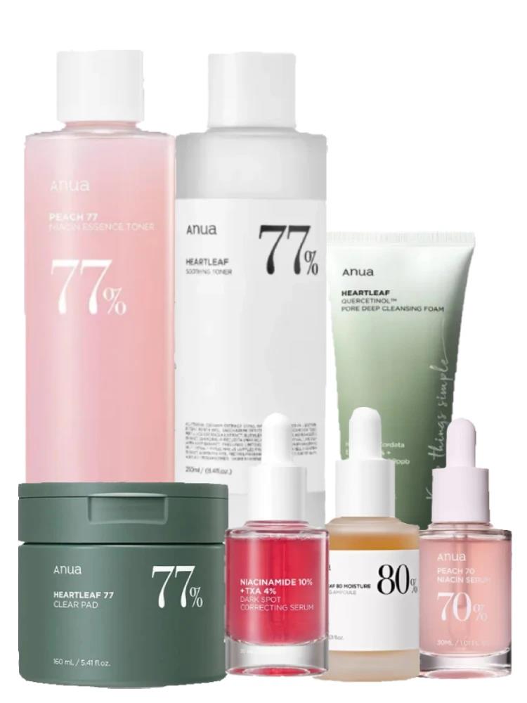 Heartleaf Anua 77% Serum Set Anti-aging Peach Essence Moisturizing ...