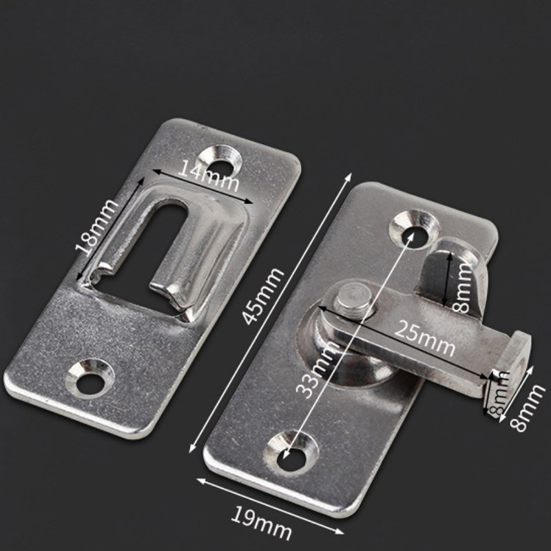 1Pc 90 Degree Solid Door Latch Bolt 304 Stainless Steel Lock Sliding ...