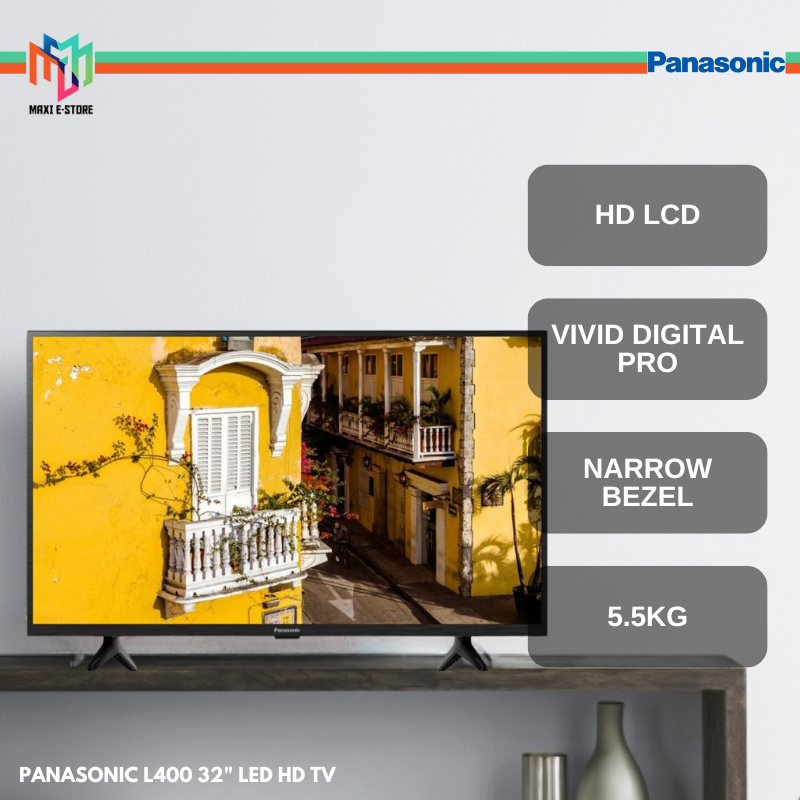 Panasonic TH-32L400K LED TV 32" Vivid Digital Pro HD LCD L400 Media ...