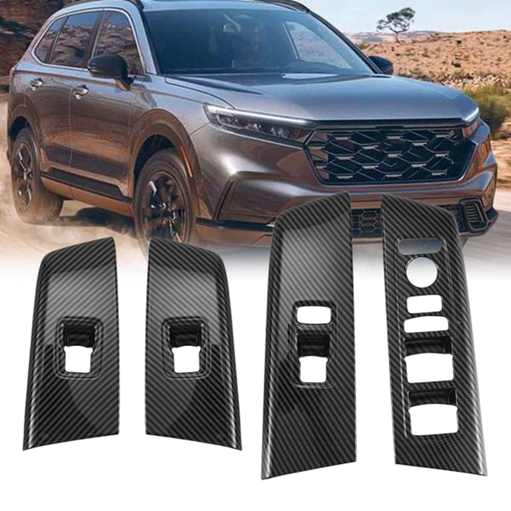 Car Carbon Fiber Window Glass Lift Button Trim Switch Cover | Daraz.com.np