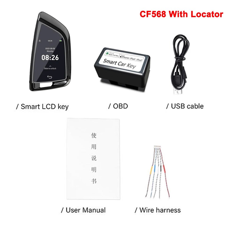 กุญแจรถยนต์รีโมท LCD CF568ดัดแปลงเป็น OBD สำหรับบีเอ็มดับบิลเบนซ์ยี่ห้อ ...