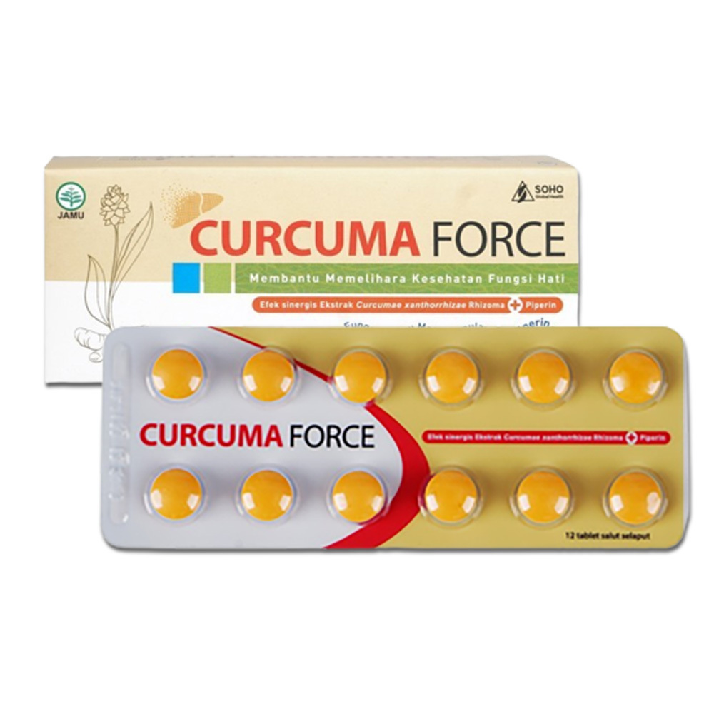 Suplemen Vitamin Curcuma Force 12 Tablet - Suplemen Kesehatan Hati dan ...