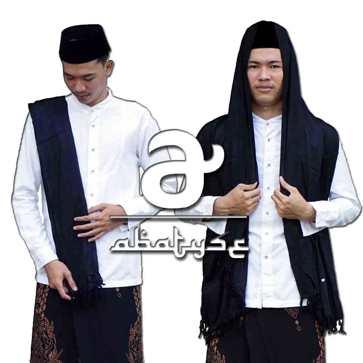 Sorban Rida Putih Dan Hitam Polos Panjang Rida Solo Rayon Surban Habib ...