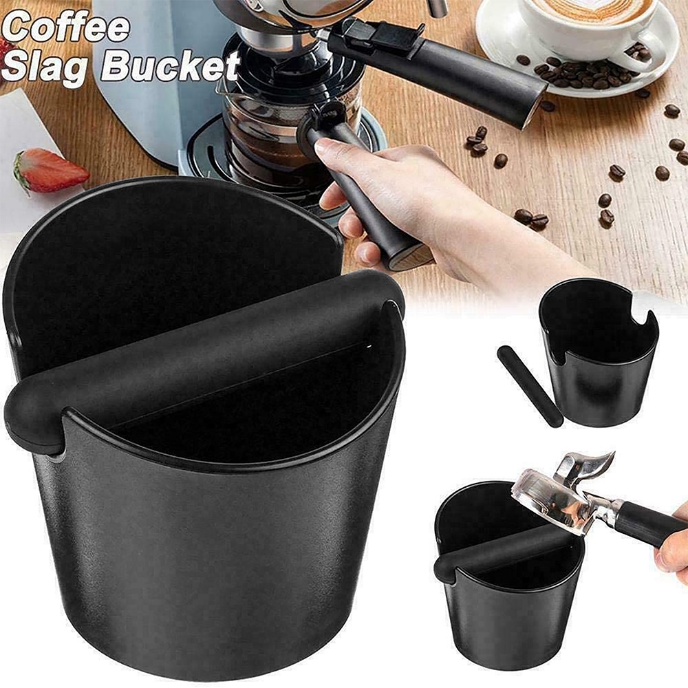 【SG Ready 】Anti Slip Black Espresso Coffee Knock Box Coffee Ground ...