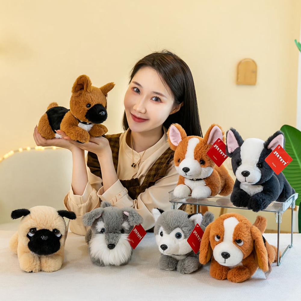 【Trick or Treat Alliance Mall】23CM Dog Plush Toy Corgi Bulldog Husky ...