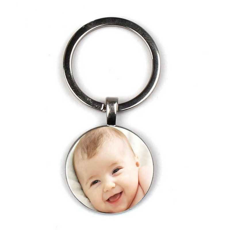 Handmade Personality Photo Family Keychain Child Dad Mom Brother Sister ...