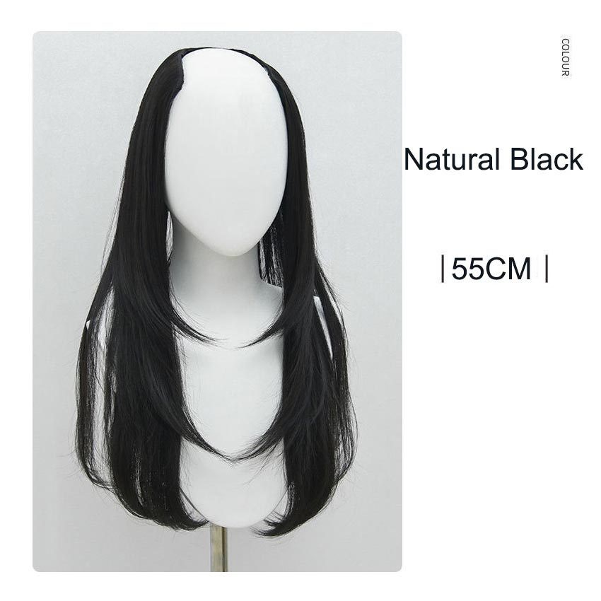 Wig Toupee Hair Clip Rambut Palsu Wanita Rambut Sambung Big Layer Hair ...