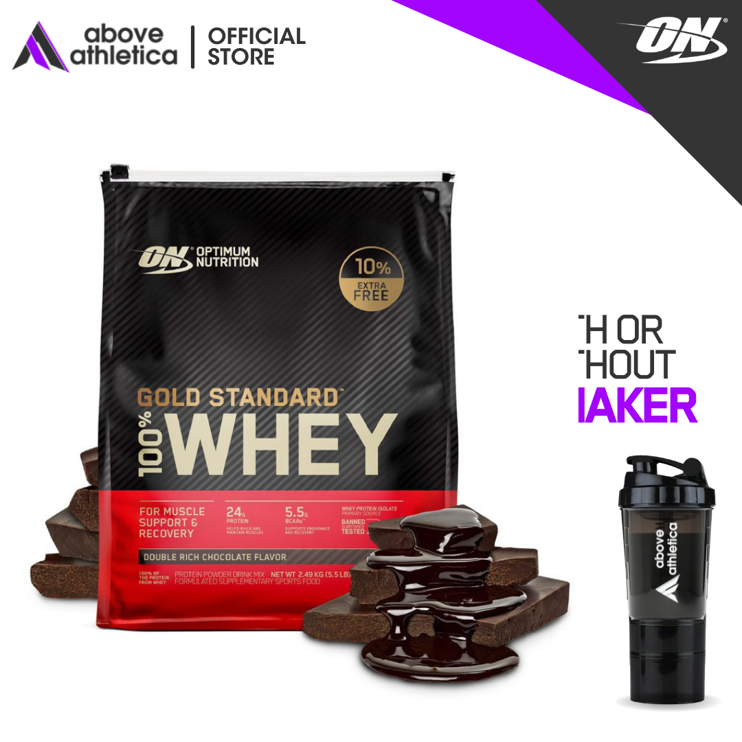 Optimum Nutrition Gold Standard 100% Whey Protein Powder 5.5lbs, 10% ...