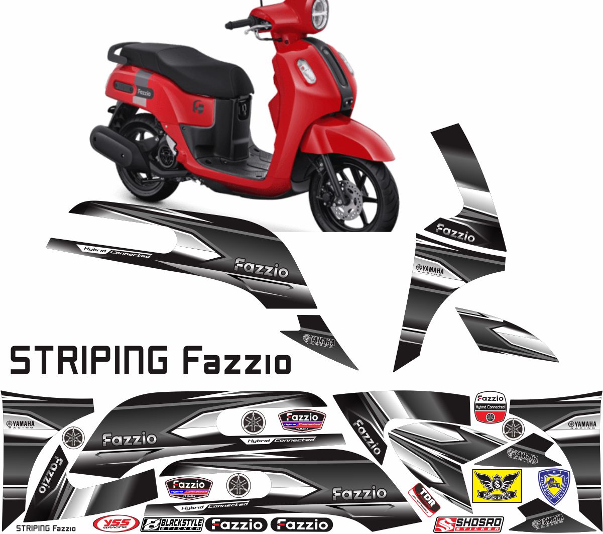 STICKER FAZZIO / STRIPING MOTOR FAZZIO / VARIASI MOTOR NEW FAZZIO 2022 POLET MOTIF STIKER FAZZIO ...