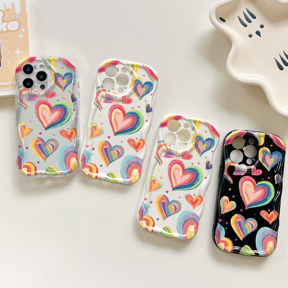 Jizetin for Realme C11 2021 C20 C20A Back Cover Candy Love Cream Wavy ...