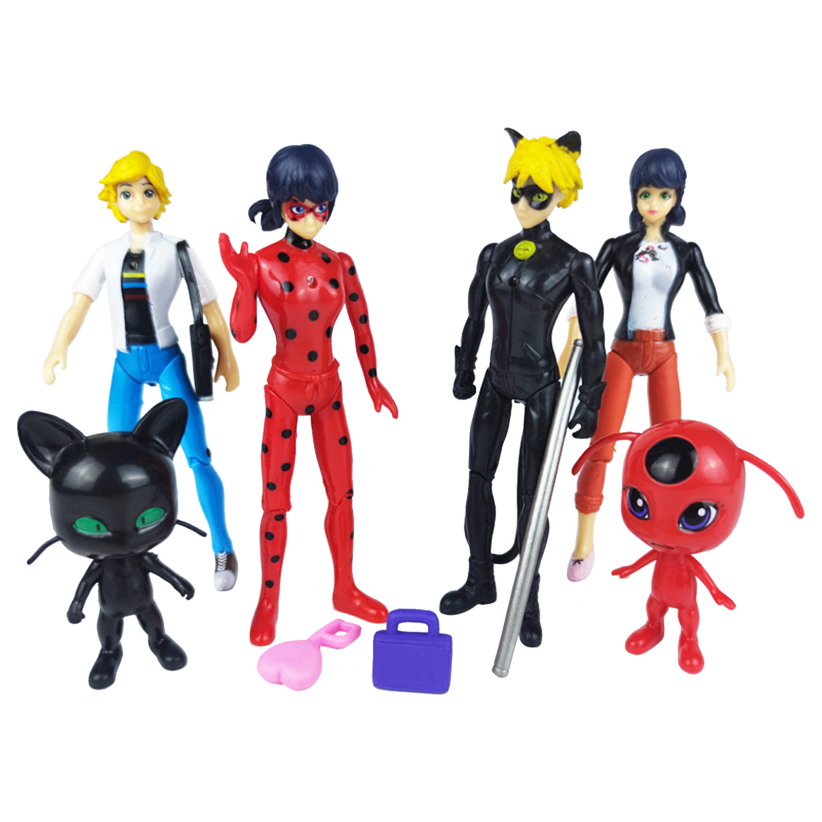6Pcs/Set Action Figurine Colorful Lovely Miraculous Ladybug Action ...
