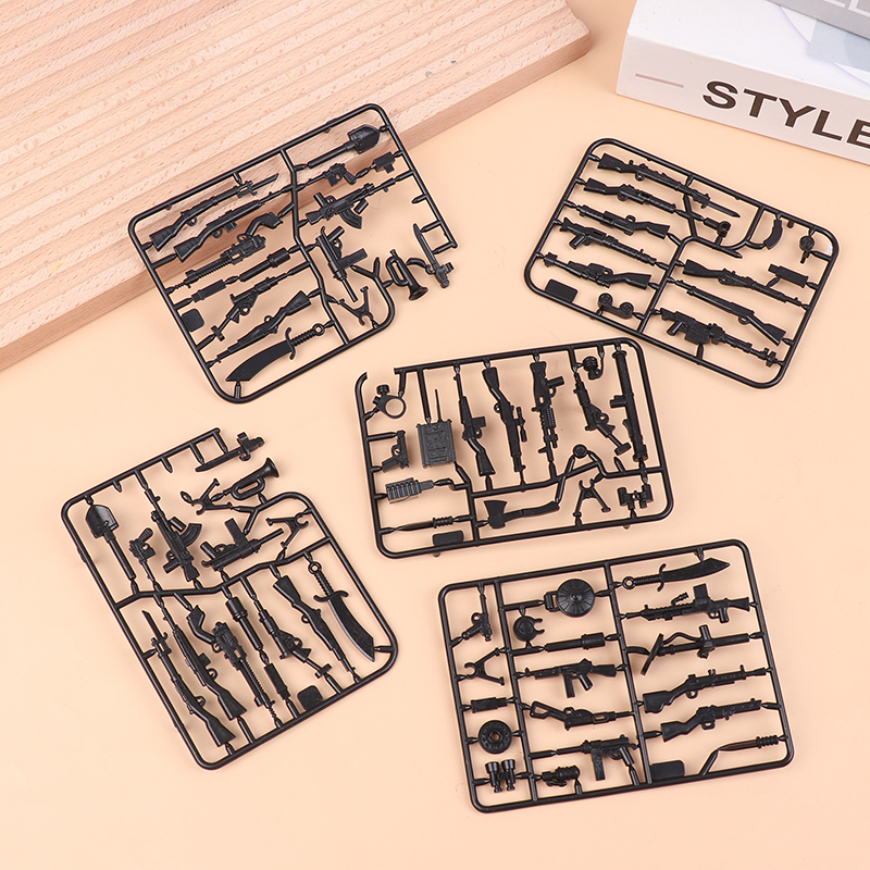 5Pieces Blocks Weapons Pack Parts Soldiers Building Blocks Figure Model ...