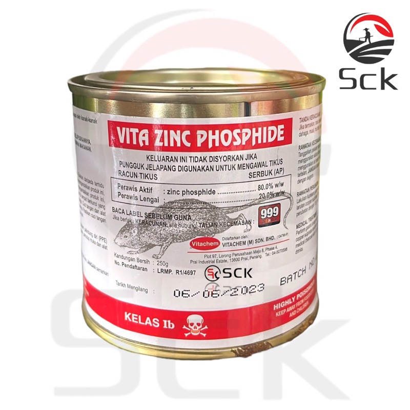 250gm Vita Zinc Phosphide / Serbuk Hitam / Tikus / Gaul makanan atau ...