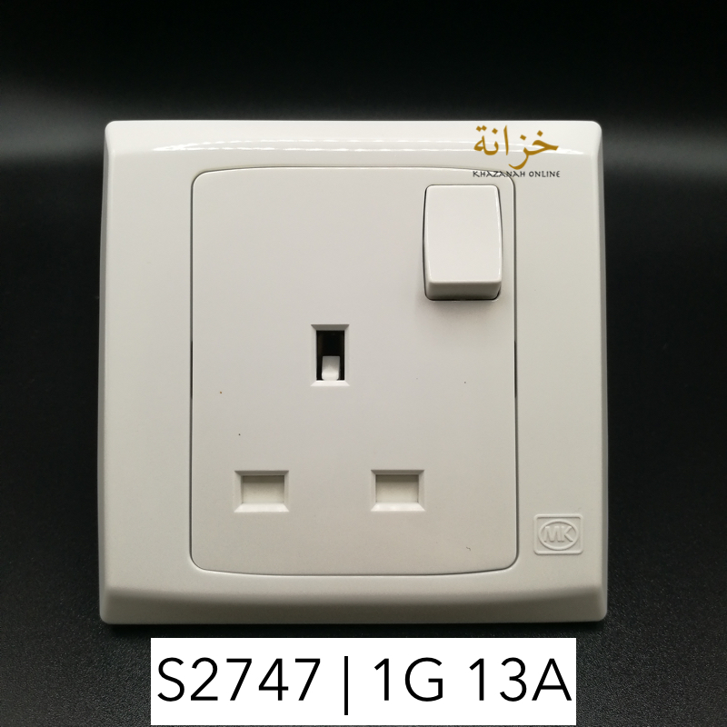 MK Slimline Plus Switched Socket Outlet 13A 1 Gang / 2 Gang with SIRIM ...