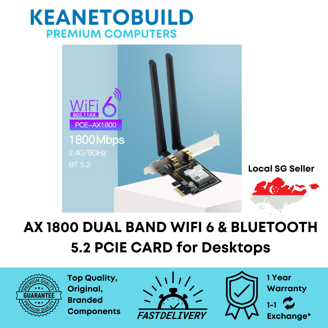 Wifi and Bluetooth PCIE Card - AX1800 DUAL BAND WIFI 6 & BLUETOOTH 5.2 ...