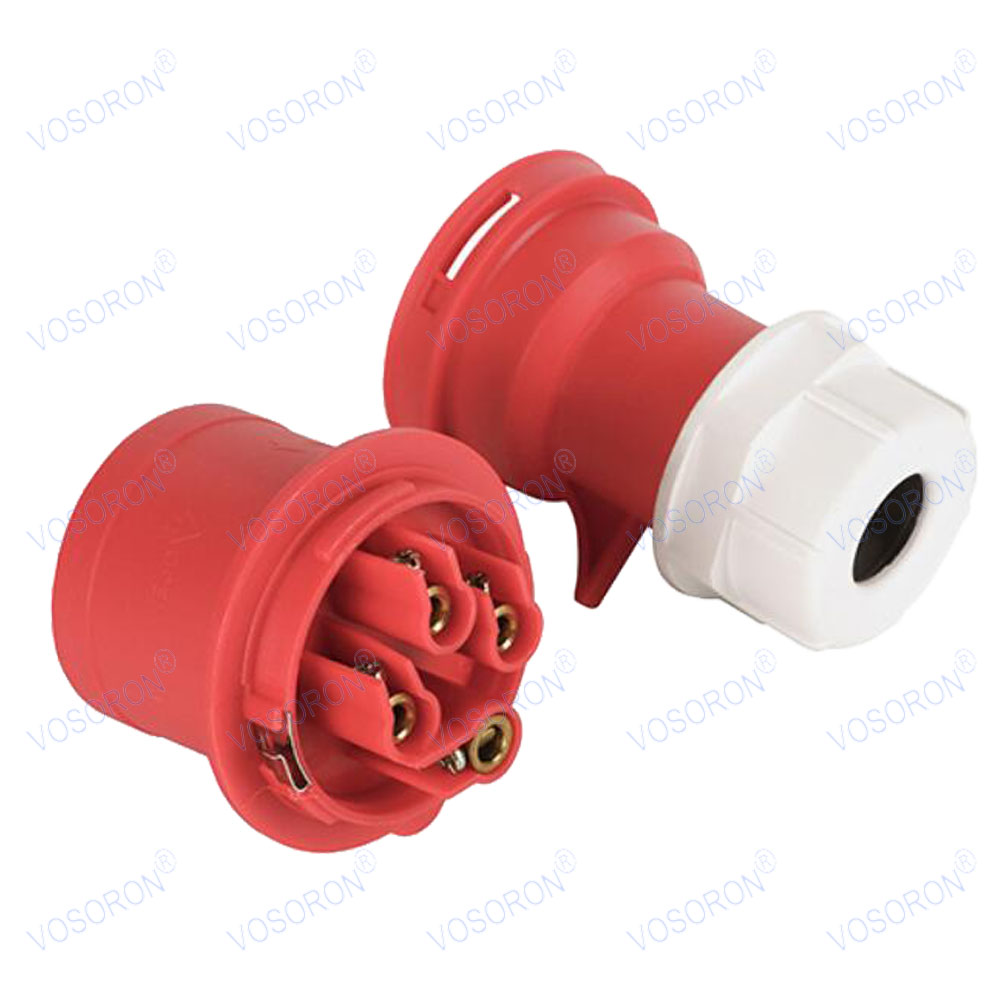 IP44 Industrial Plug and Socket Waterproof Connector 5PIN 16A/32A ...
