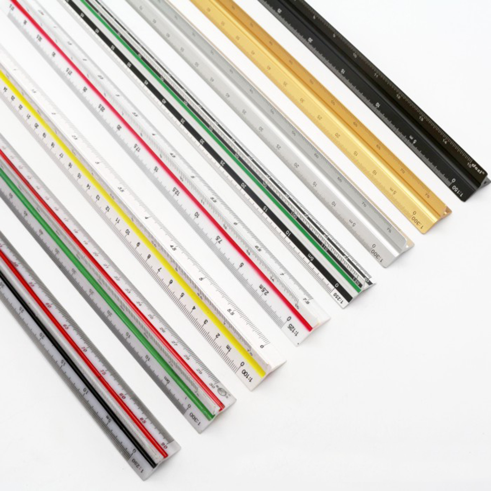 【SkinHorizon】Aluminum triangular ruler 300mm scale aluminum for ...