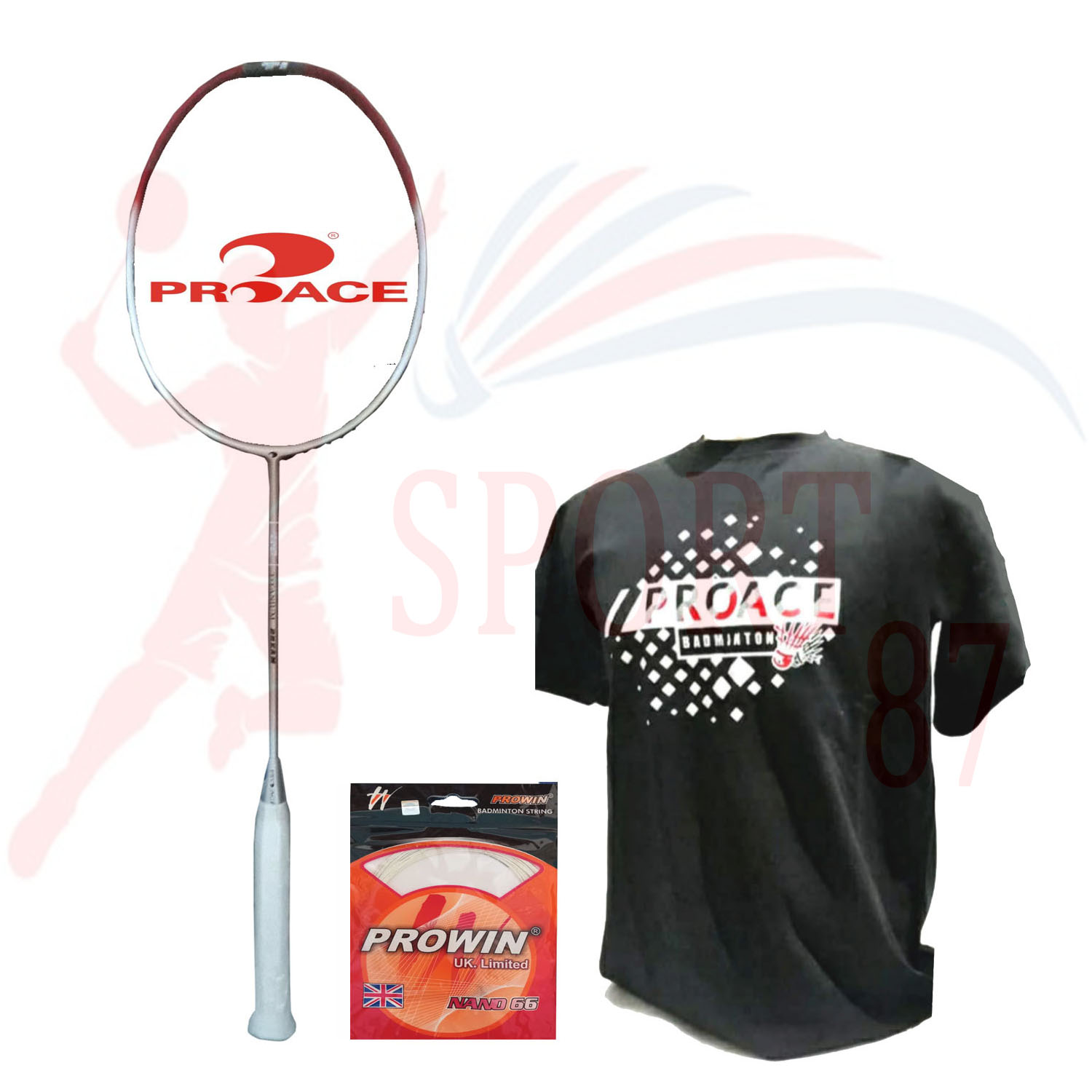 Raket Badminton Pro Ace Titanium Dream Bonus Komplit Raket Pro Ace ...