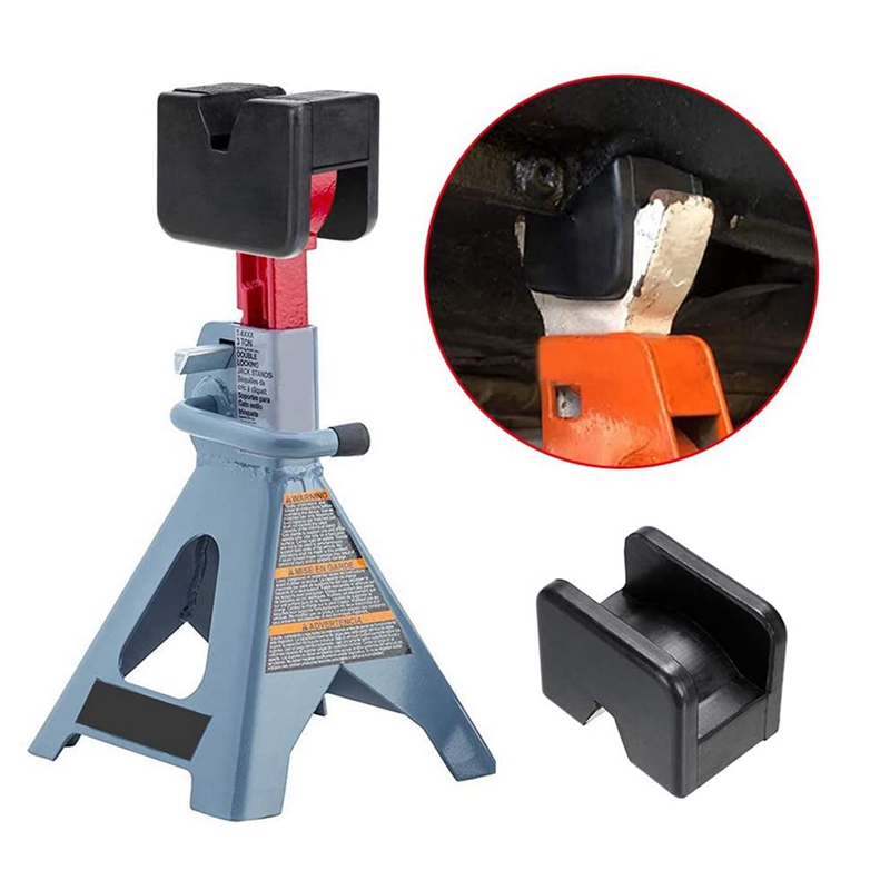 2PCS Rubber Jack Pad Jack Stand Adapter Universal Rubber Slotted Frame ...