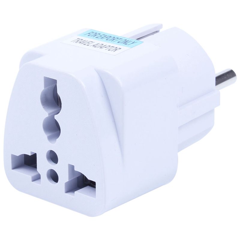 White Travel Plug Travel Adapter US / UK to EU plug 10A 250V - YWQ MALL ...