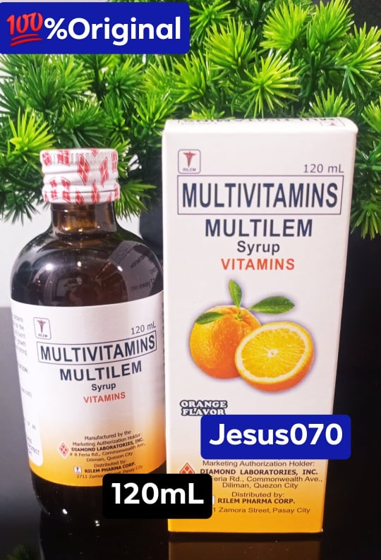 MULTILEM MULTIVITAMINS 120mL Vitamins Orange -Flavor FOR KIDS & ADULT ...