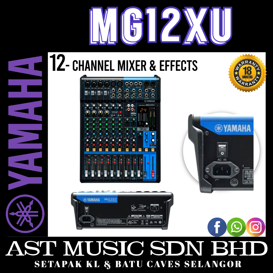 Yamaha MG12XU 12-Channel Mixer ( MG-12XU / Mg12xu ) | Lazada