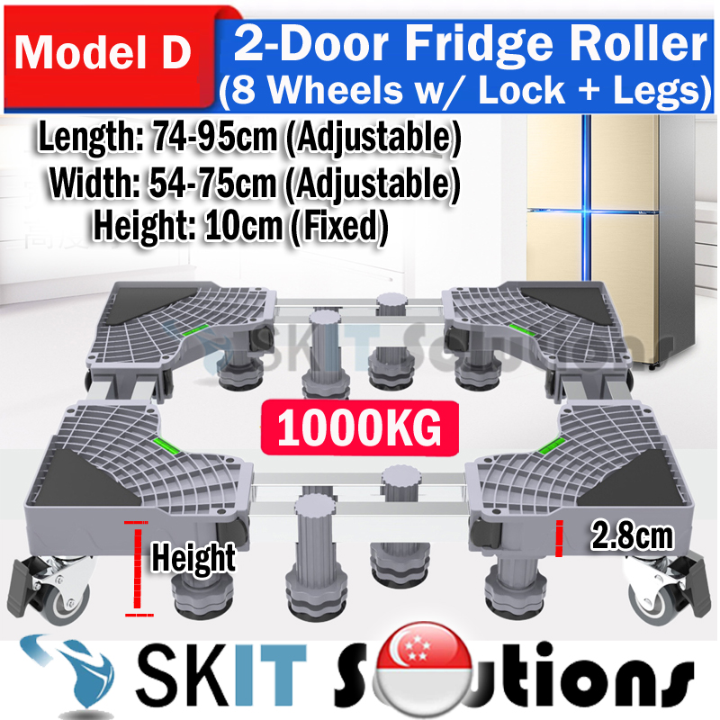 【SKIT SG】2-Door Fridge Universal Extendable Movable Base Stand, Double ...