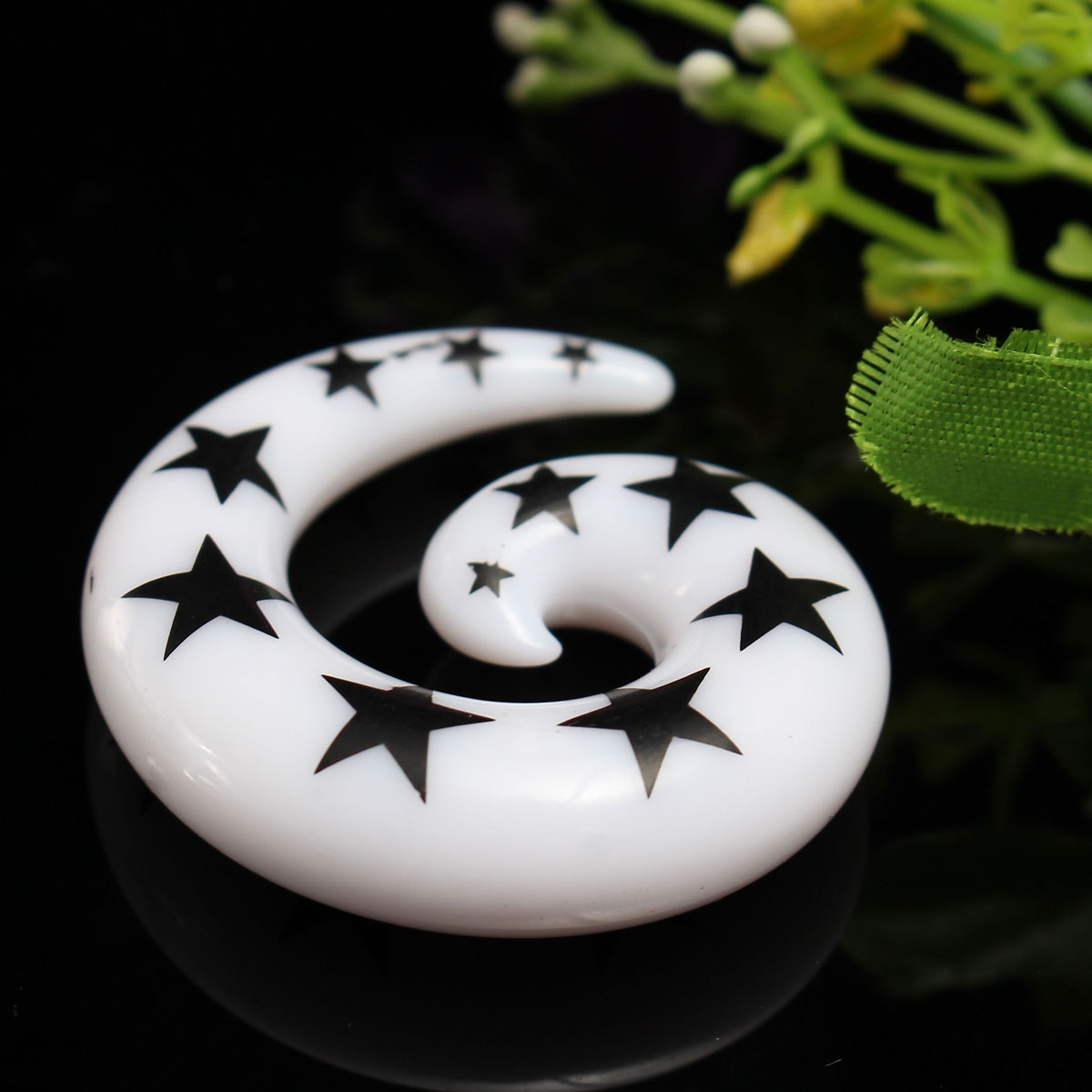 Spiral BUBBLEGUM Acrylic Ear Taper Stretchers Expanders Kit Tapers ...