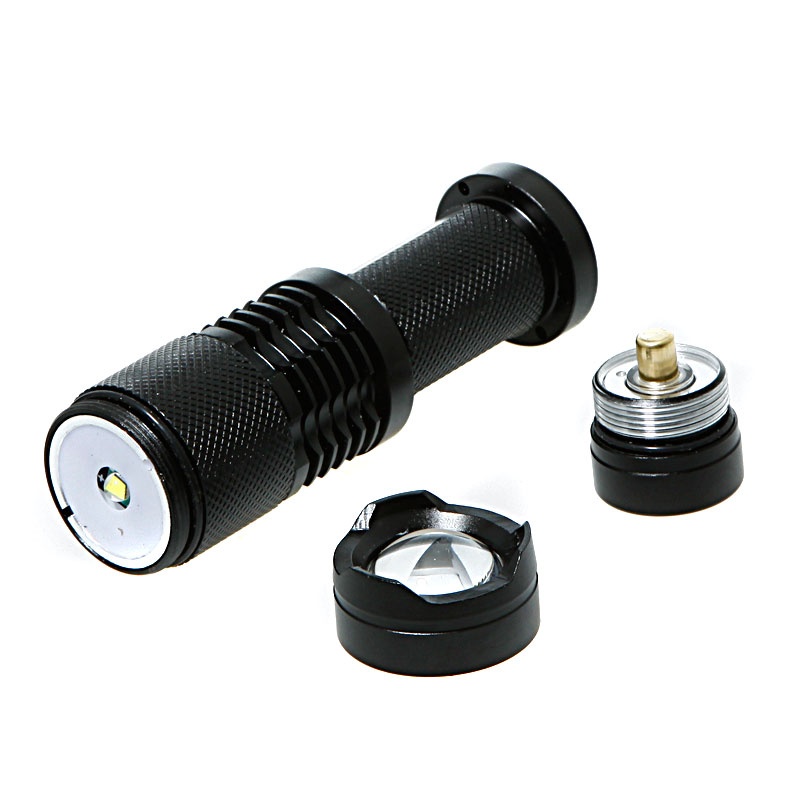 Ultra Bright Mini Led Flashlight Waterproof Q5 2000lm 3 Modes Zoomable ...