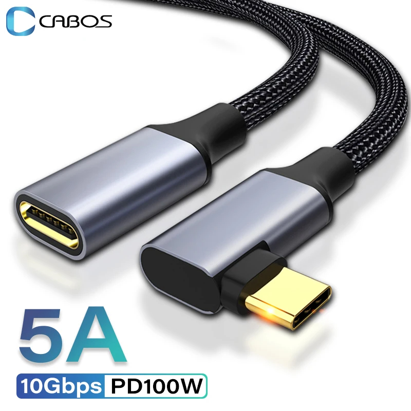 5A USB C Extension Cable Type C 3.1 PD100W Fast Charging Male to Female ...