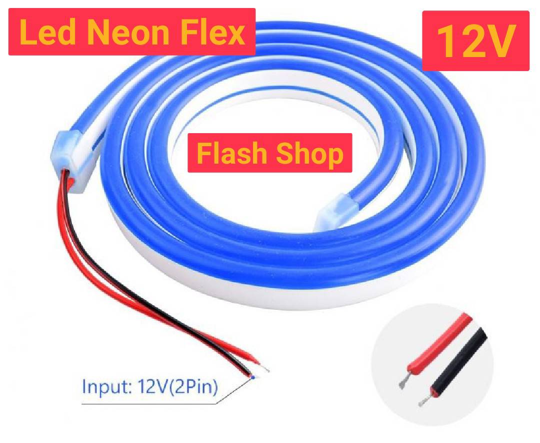 LED Neon flex 12V ขนาด 6x12มม.1m.ไฟนีออนดัด กันน้ำ นีออนเฟลกซ์ ดัดอักษร ...