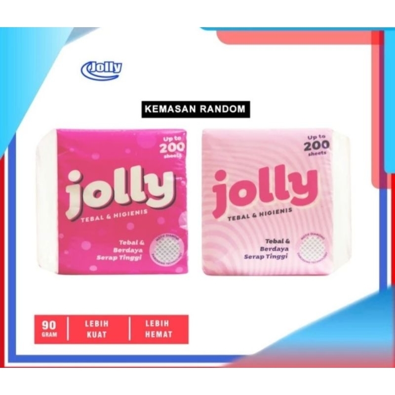 ( 1 Pcs ) Tisu Jolly kecil Pop up tissue kuliner 90 gram isi 200 sheets ...