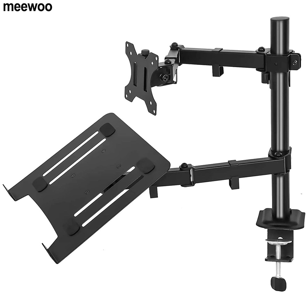 Meewoo Aluminum Height Adjustable Desktop Arm Monitor Holder Plus ...