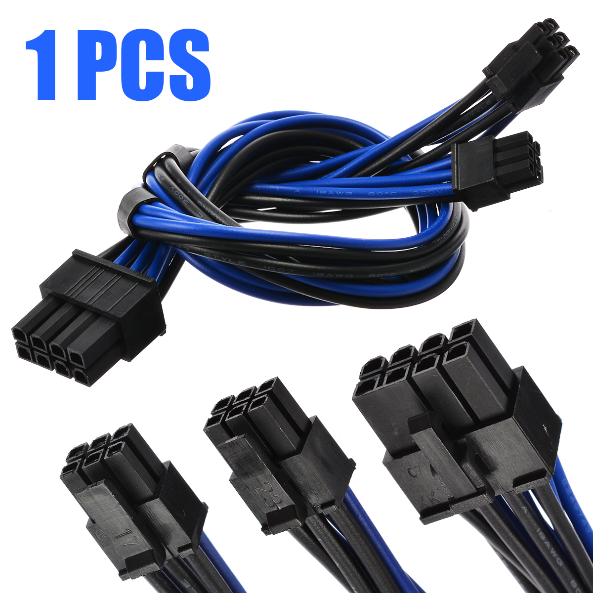 【VogueVenture】18AWG Dual Mini 6 Pin Male To 8 Pin Male PCI Express ...