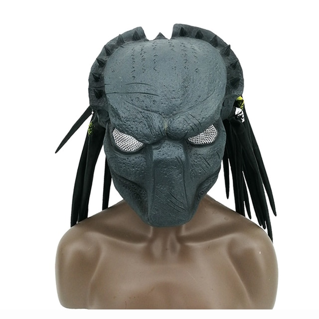 Scary Latex Alien Predator Cosplay Mask Decoration Props Halloween Mask ...