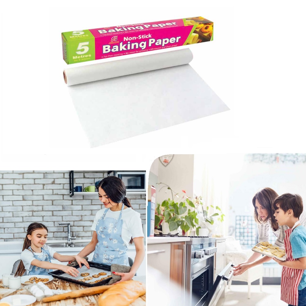 Pack of 3 Non Stick Baking Paper Roll Perfect for Baking - Butter Paper ...