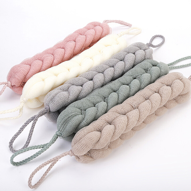 Body Exfoliate Puff Bath Sponge Scrub Mesh Net Ball Massage Ball Back ...