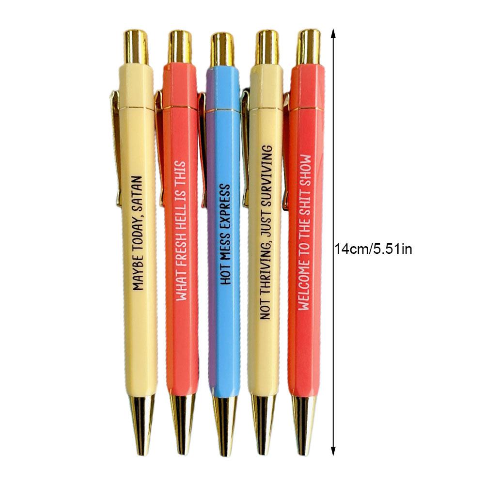 【Flourish Beads MALL】5pcs/set Novelty Offensive Ballpoint Attack Funny ...