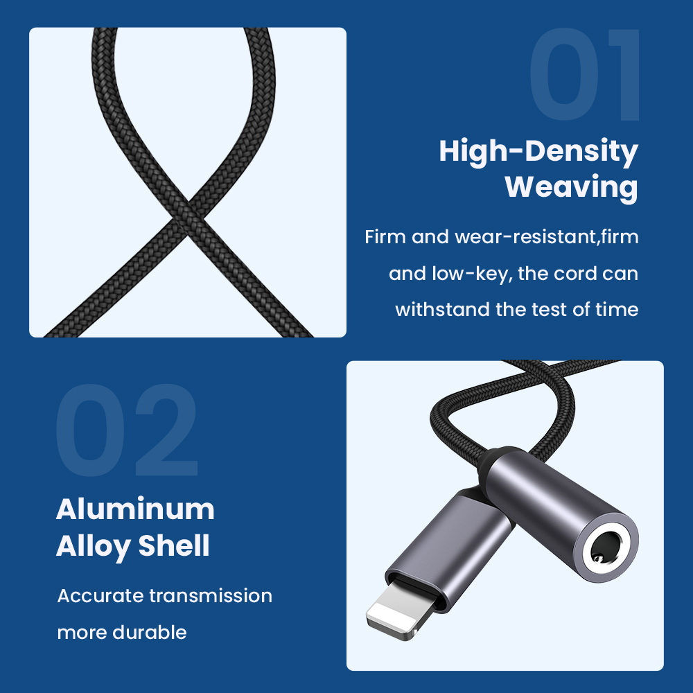 Yuanyan For iPhone To 3 5 MM Jack AUX Cable Adapter For iPhone 12 13 14 ...