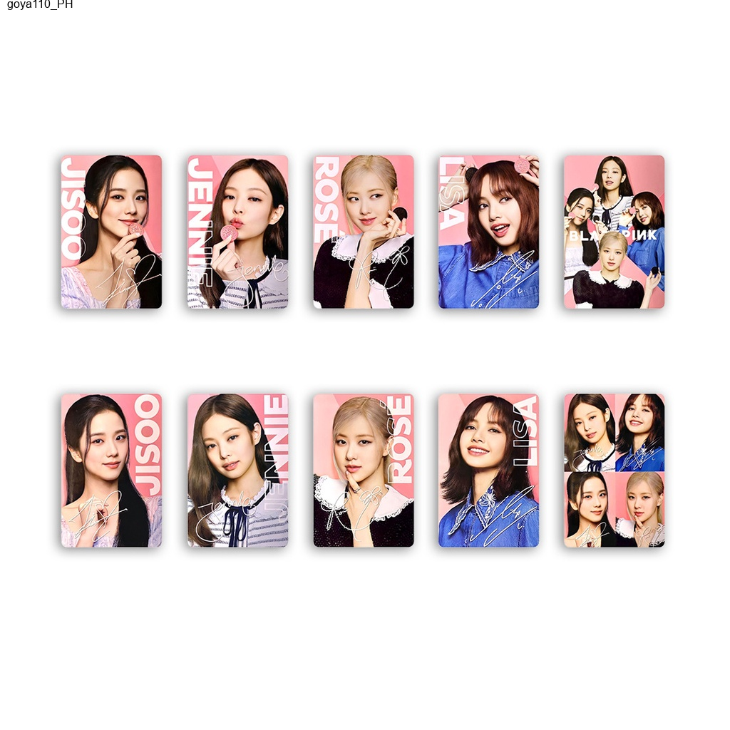 goya110 Set 5 Photo Cards BLACKPINK with OREO ROSÉ JISOO LISA JENNIE ...