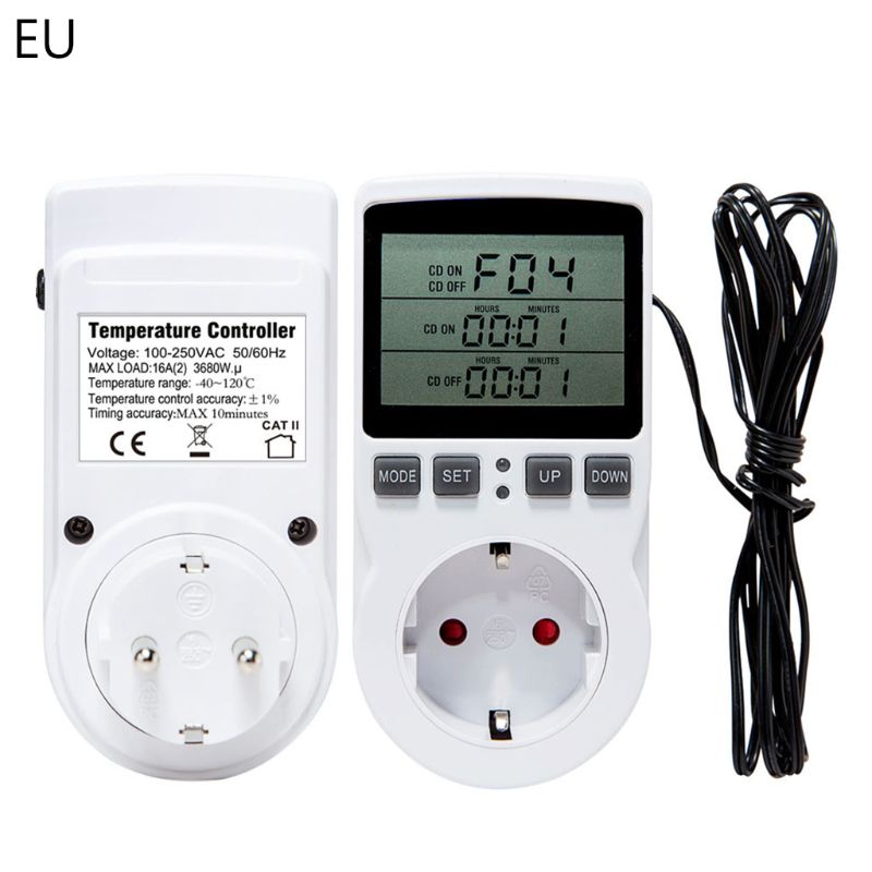 【The Timber Loft】16A 220V Thermostat Digital Temperature Controller Multi-Function Socket Outlet ...