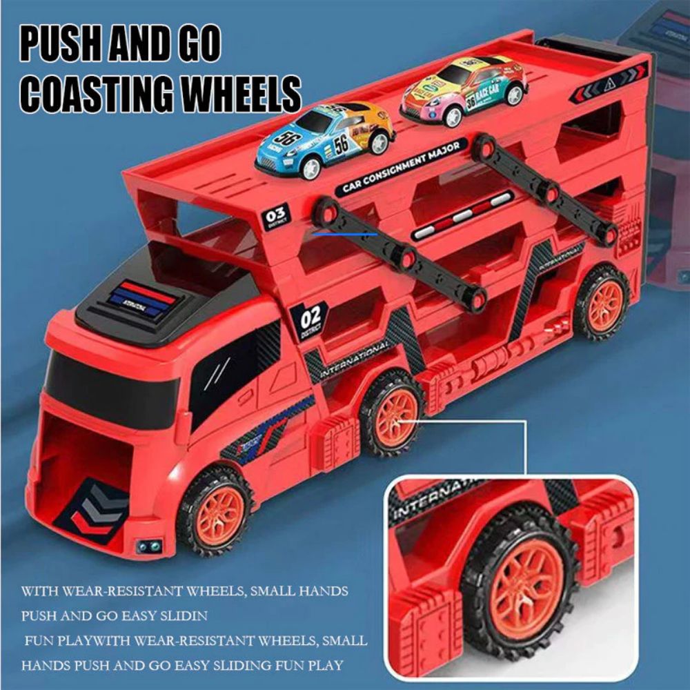 Simulation Diecast Metal Alloy Trailer Model Transport Vehicle Movable ...