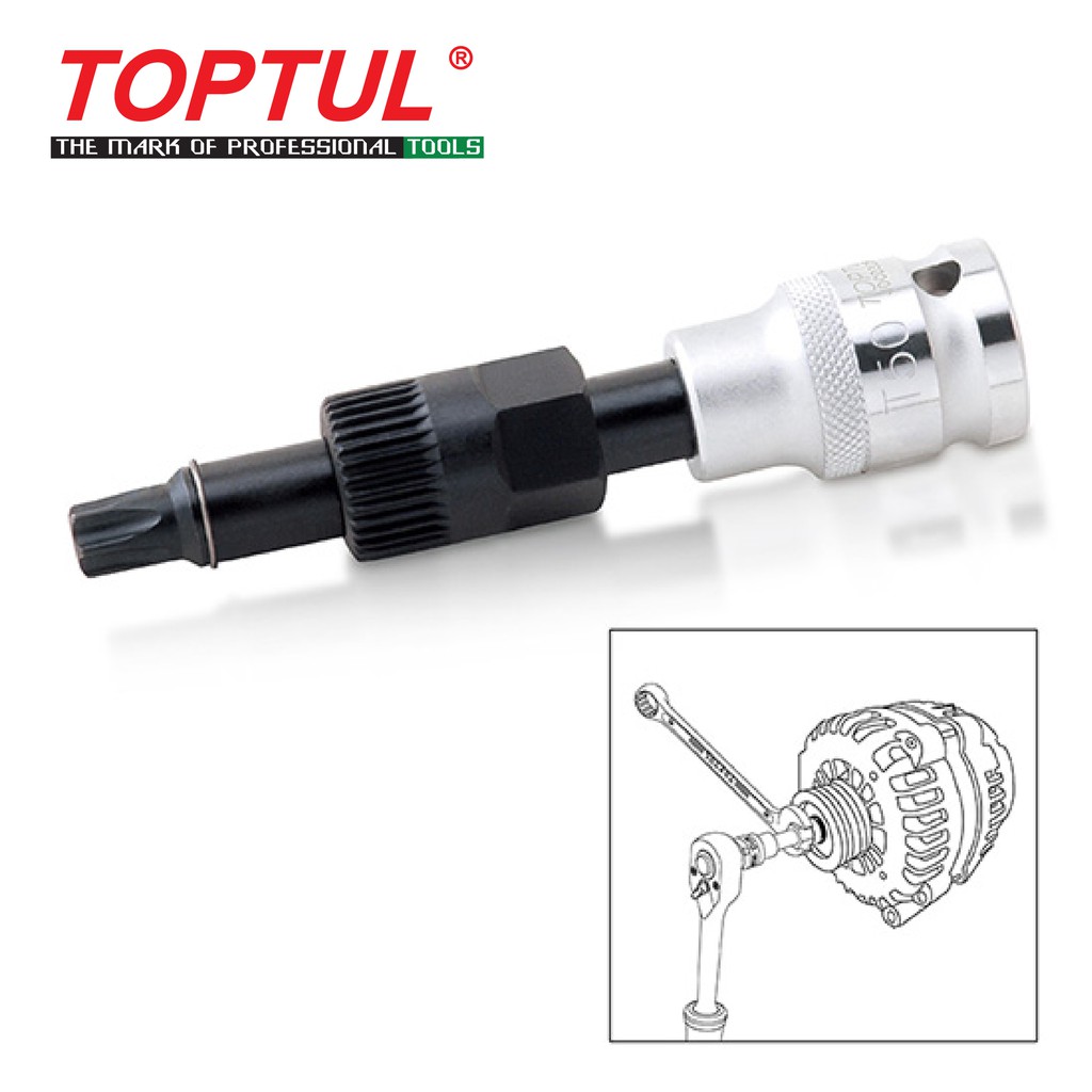TOPTUL JDCD3350 Star Alternator Combination Bit Socket T50 | Lazada