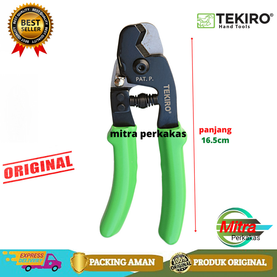 Tang Potong Kabel 6,5 inch Tekiro PVC Cable Cutter Kater Gunting Kabel ...