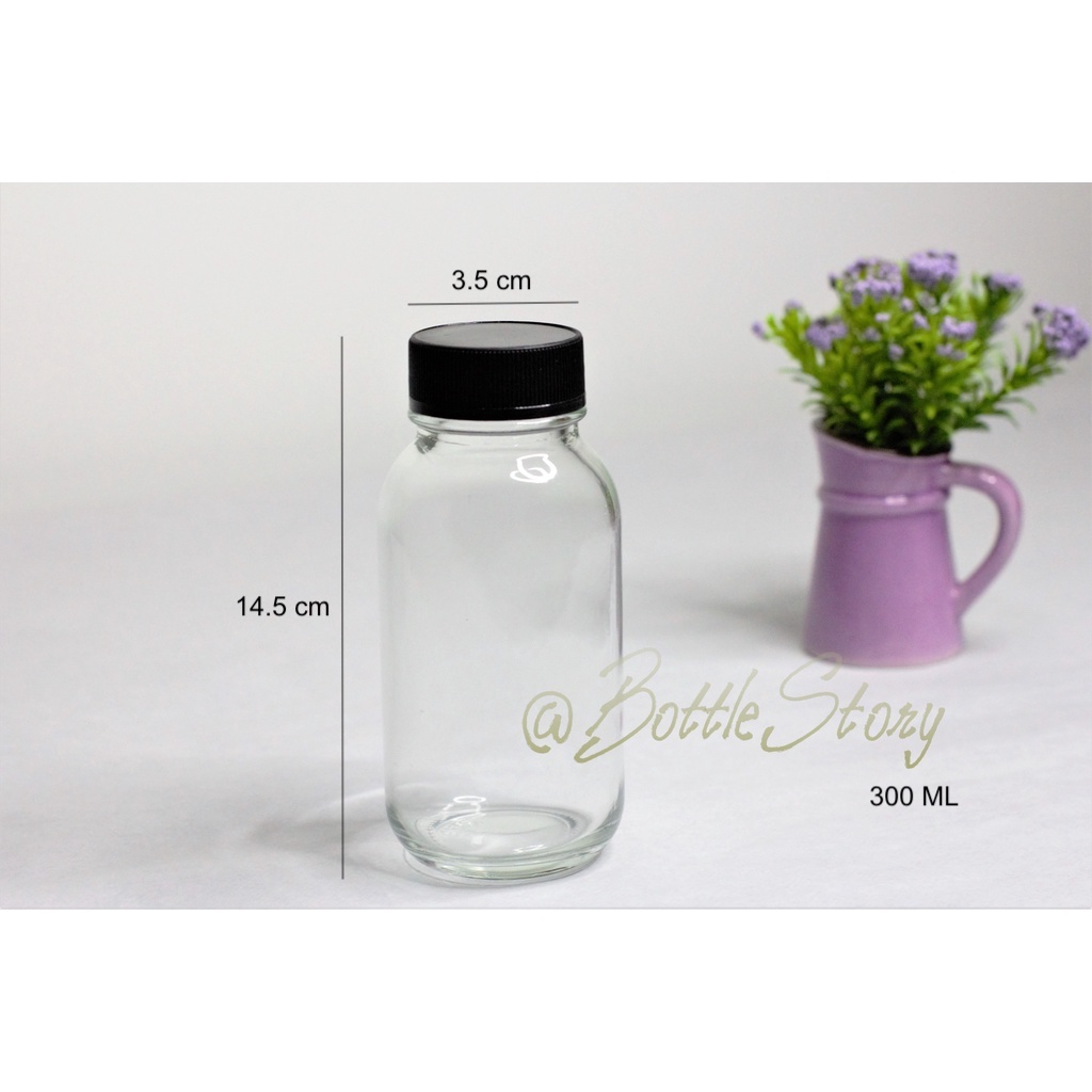 [12pcs] ROUND GLASS BOTTLE | Air Tight Glass Bottle Storage Container ...