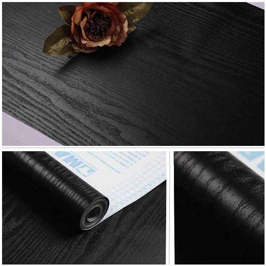 black wood matt furniture boeing film pvc adhesive paper back vinyl ...