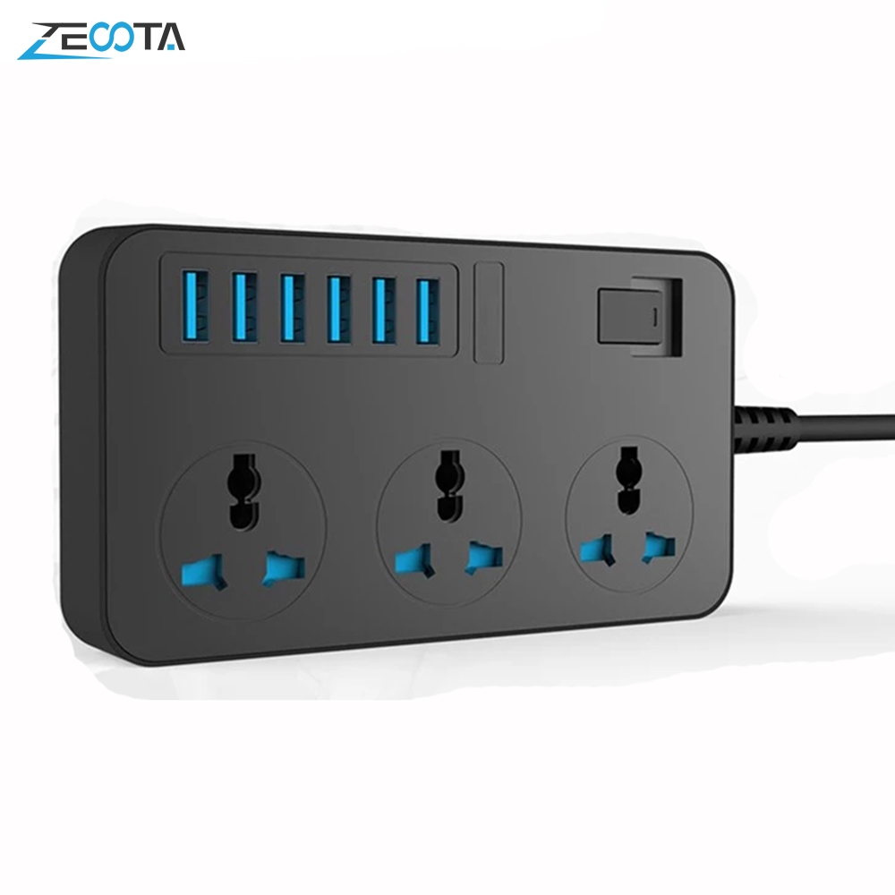 【41702198】Power Strip Smart Usb Socket Adapter Protector 3 Way Ac ...