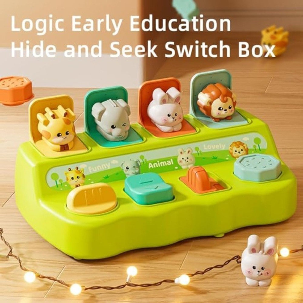 Flexible Montessori Baby Pop Up Whack a Mole Toy for Sorting Colors and ...